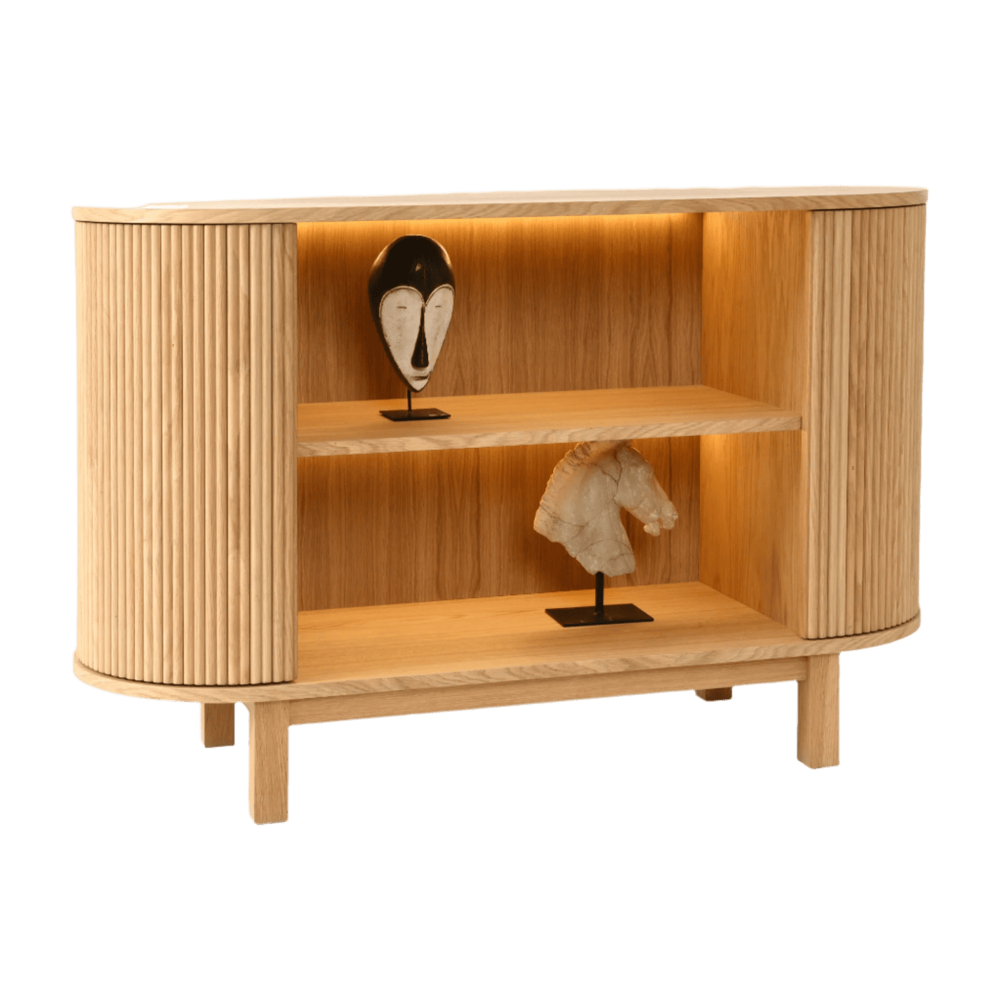 ROBIN RIBBED ROUND DOOR CONSOLE – Clock House Furniture